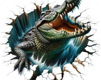 Printable Crocodile - Etsy