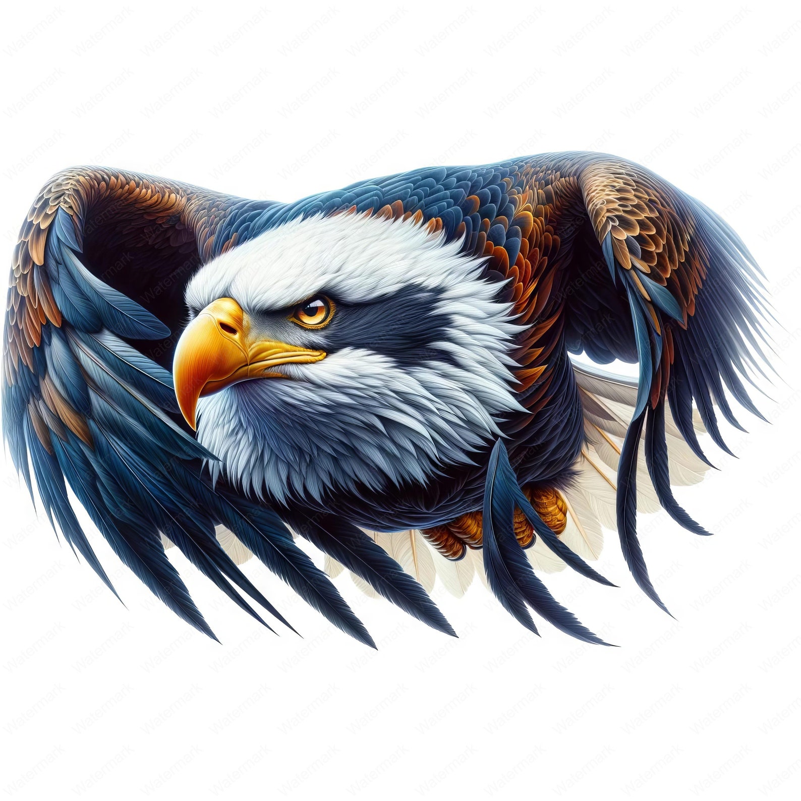 Intense Eagle Clipart Bundle | Bird of Prey Designs (digital Download ...