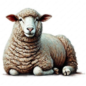 Farm Sheep Clipart | Rustic Farm Animal Clipart Bundle | 10 High ...