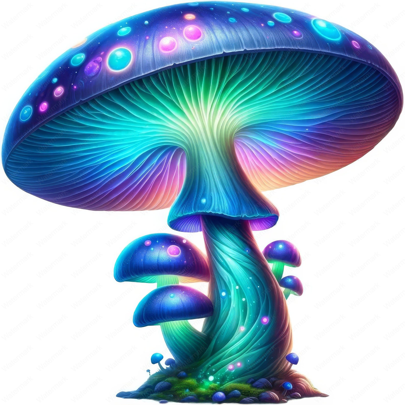 Mystical Mushroom Clipart Bundle: Fantasy Art Printables (digital ...