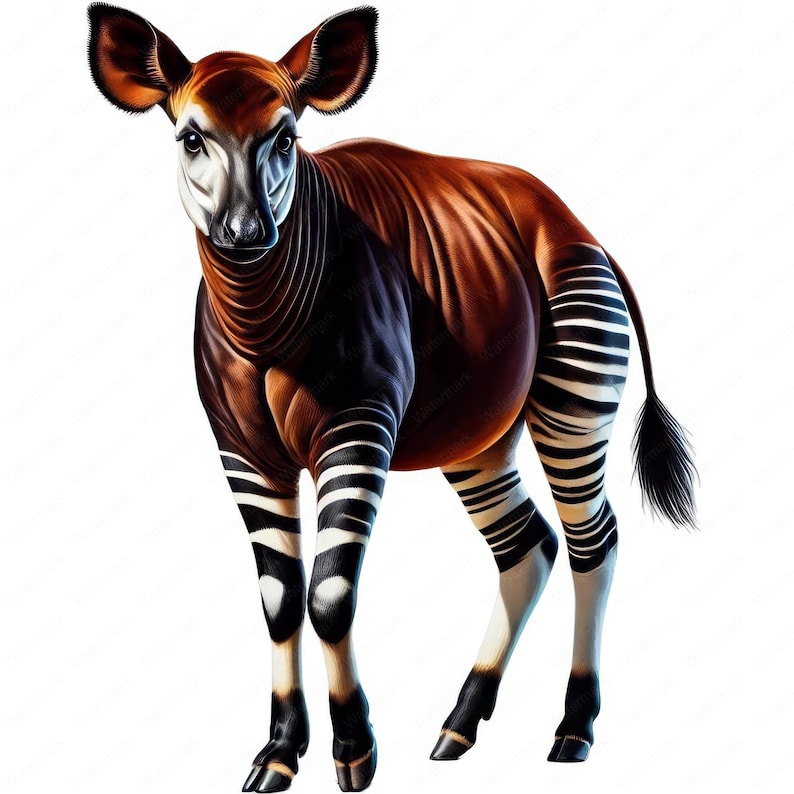 Okapi Clipart Bundle | Wildlife Art, High-quality Designs (digital ...