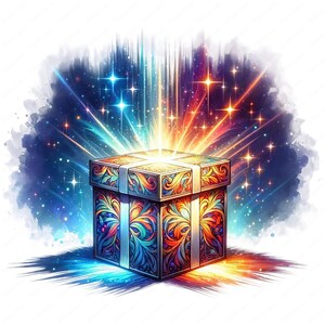 Magic Gift Box Clipart | Mystical Magic Box Clipart Bundle | 10 High ...