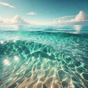 Seascape Clipart: Crystal Clear Ocean Jpgs (digital Download) - Etsy