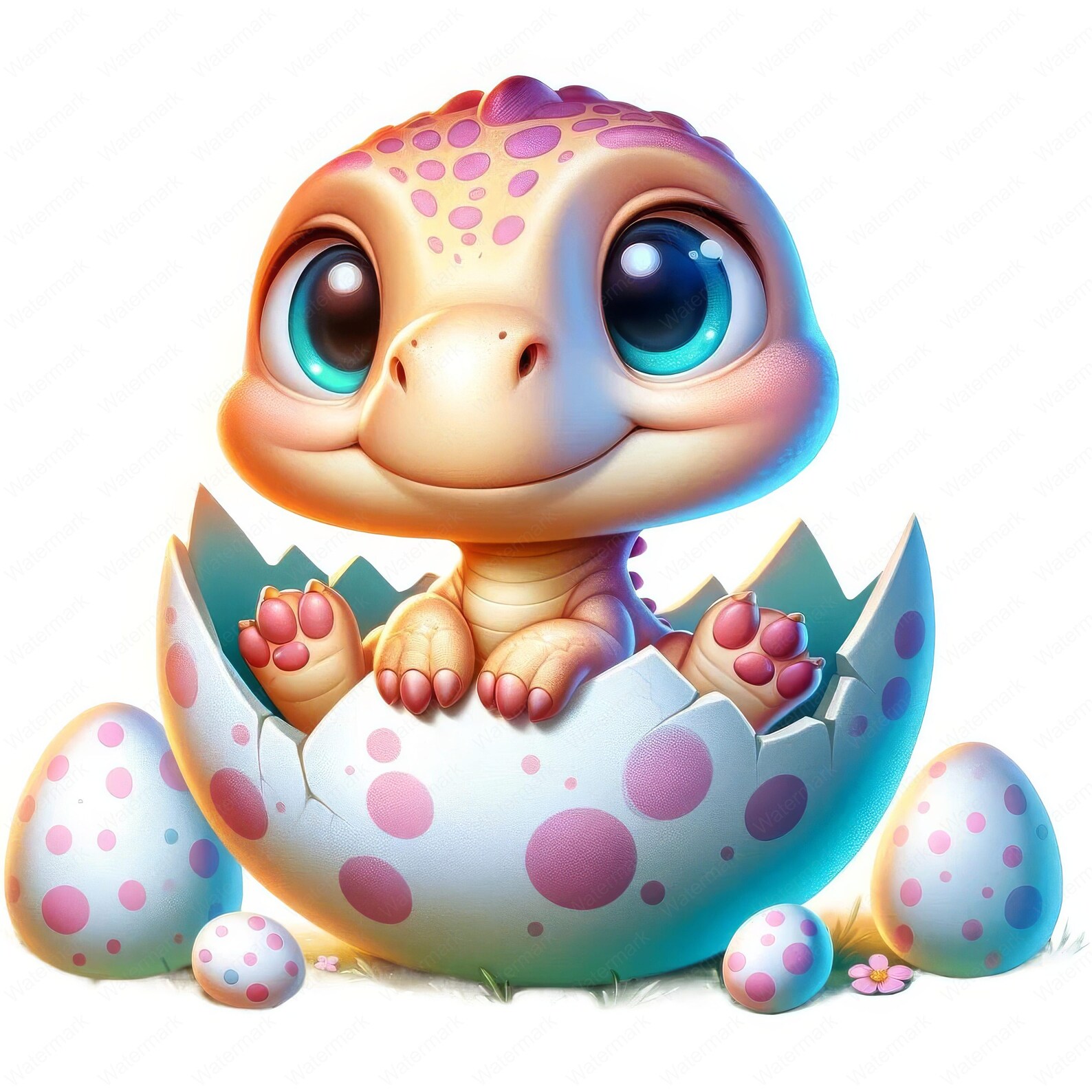 Baby Dinosaur Clipart Bundle: Adorable Dino Art Printables (commercial ...