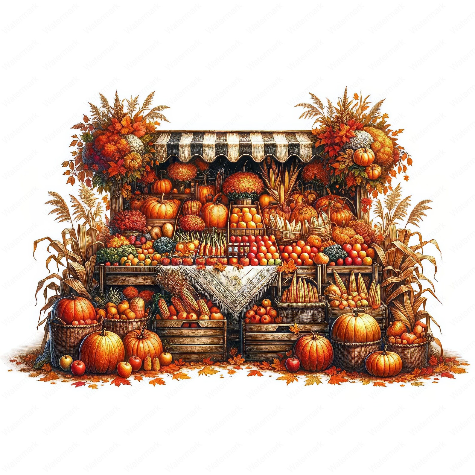 Fall Market Stall Clipart: Autumn Fair Designs (digital Download) - Etsy