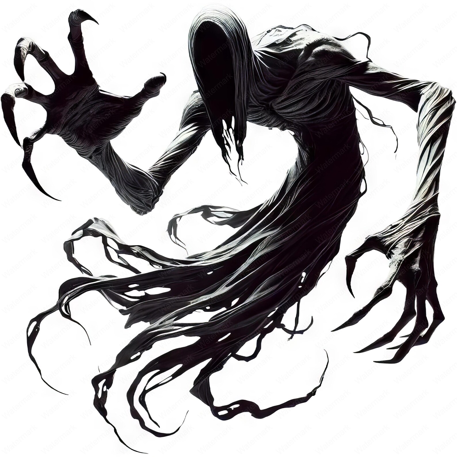 Creepy Boogeyman Clipart Bundle: 10 Horror Art Designs (digital ...