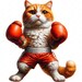 Boxing Cat Clipart Fierce Boxing Cat Clipart Bundle 10 High-quality ...