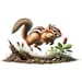 Chipmunk Clipart Eastern Chipmunk Clipart Bundle 10 High-quality Images ...