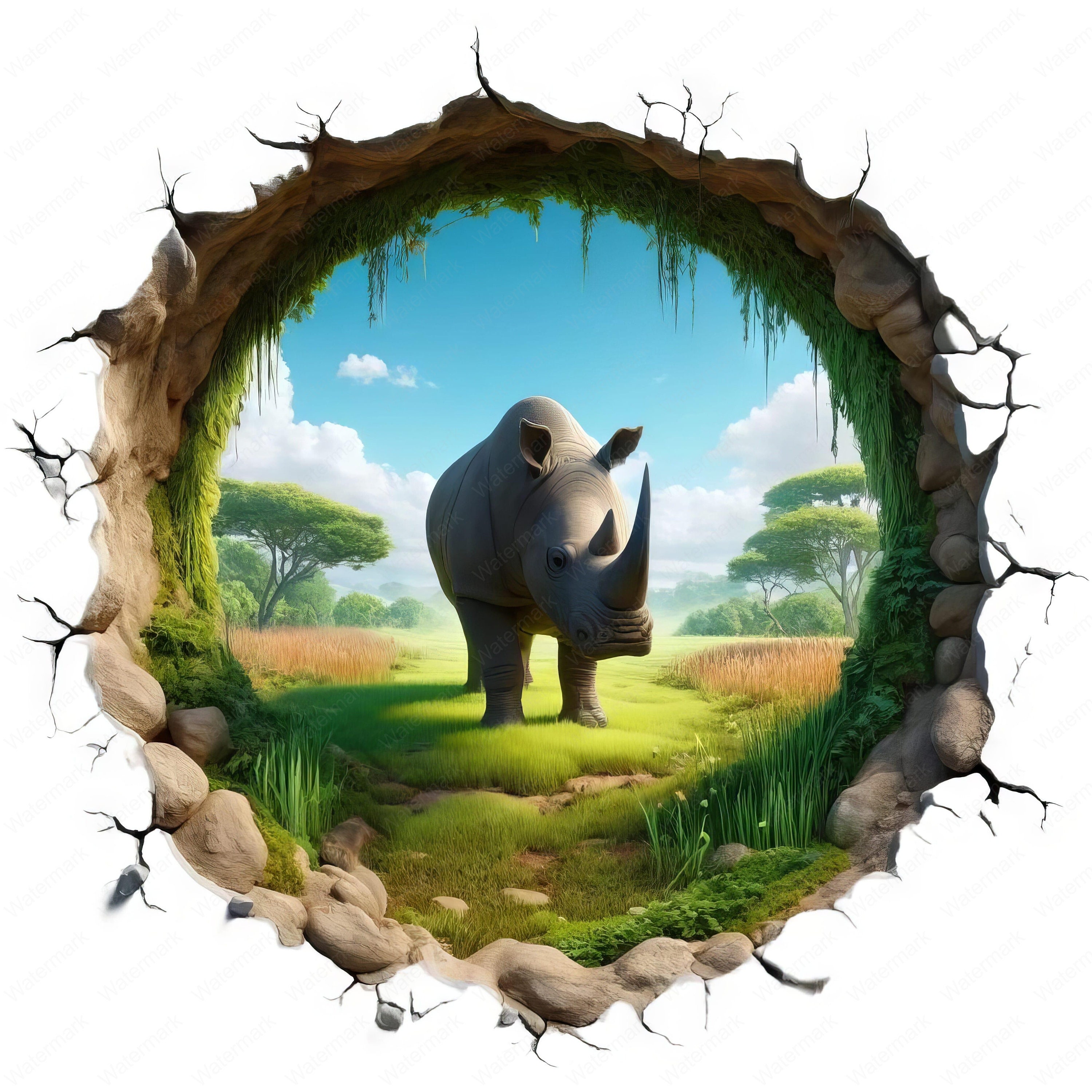 Rhino Clipart | Intricate Rhino Clipart Bundle 02 | 10 High-quality ...