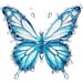 Aqua Butterfly Clipart | Dynamic Water Butterfly Clipart Bundle | 10 ...
