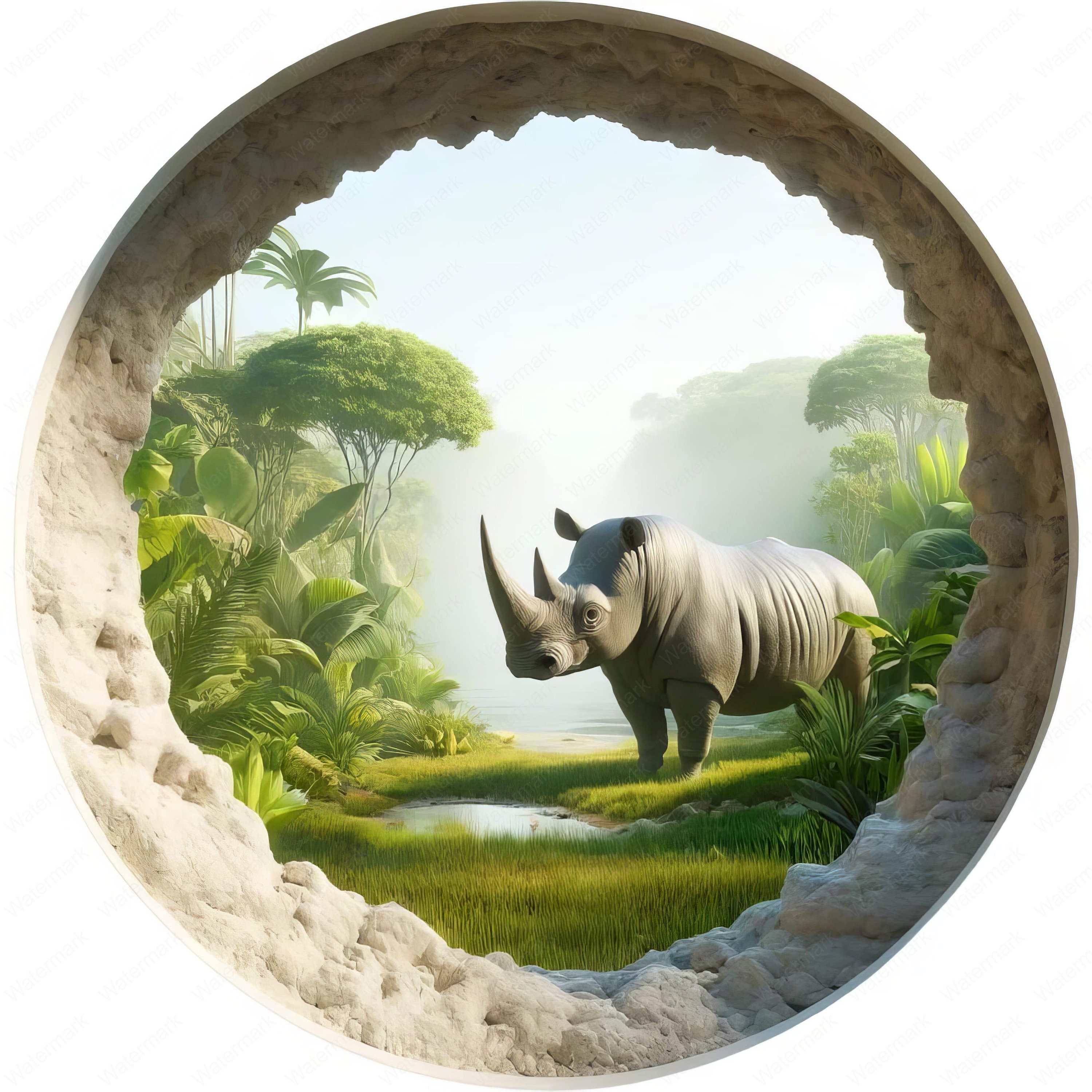 Rhino Clipart | Intricate Rhino Clipart Bundle 02 | 10 High-quality ...
