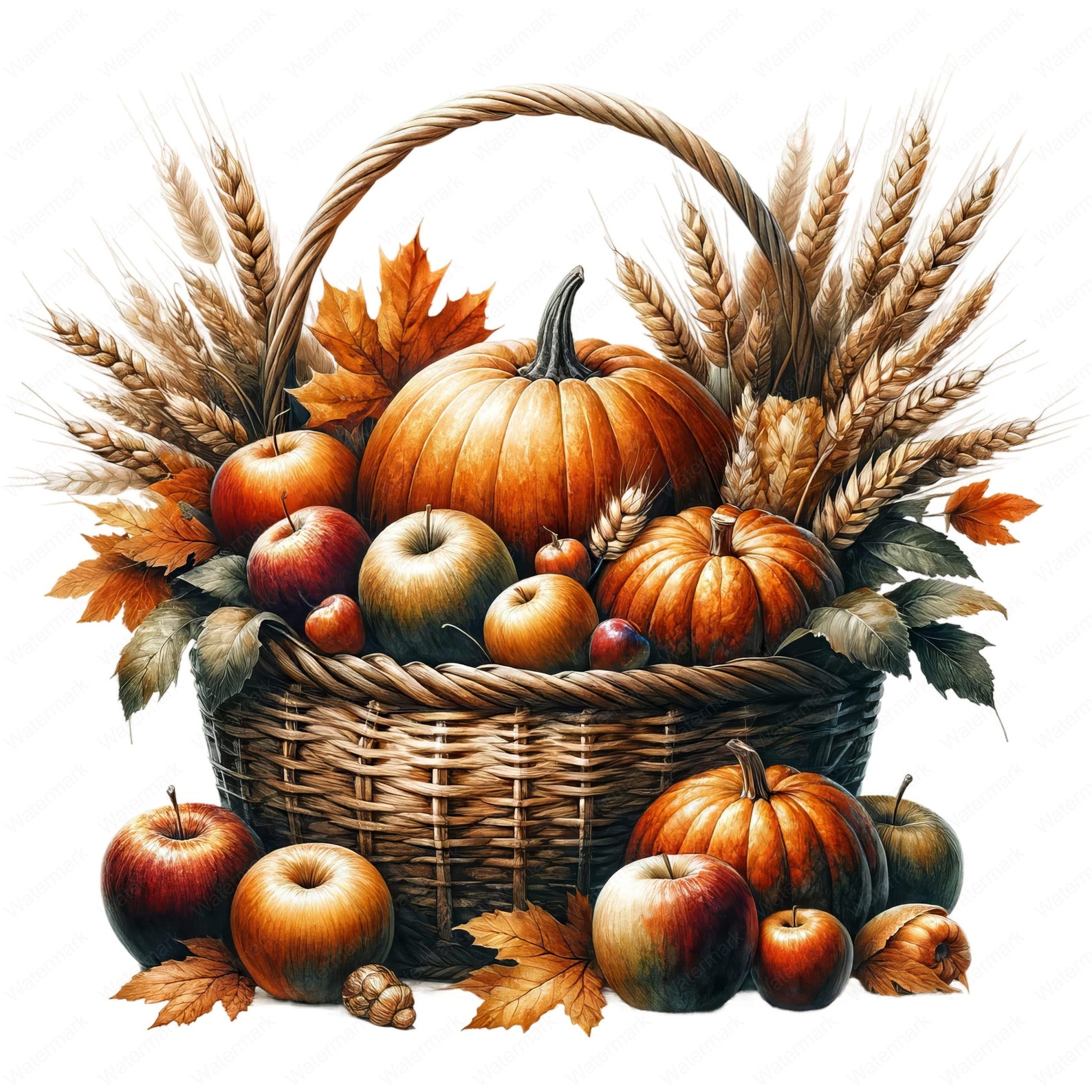 Autumn Harvest Clipart Bundle: Fall Art Printables (commercial Use ...
