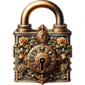 Victorian Lock Clipart | Antique Victorian Lock Clipart Bundle | 10 ...