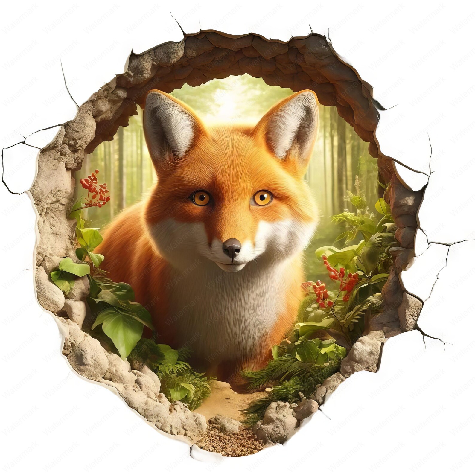 Fox Clipart Realistic 3D Fox Clipart Bundle 10 High-quality Designs ...