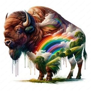 Watercolor Bison Clipart Bundle | Wildlife Art (digital Download) - Etsy