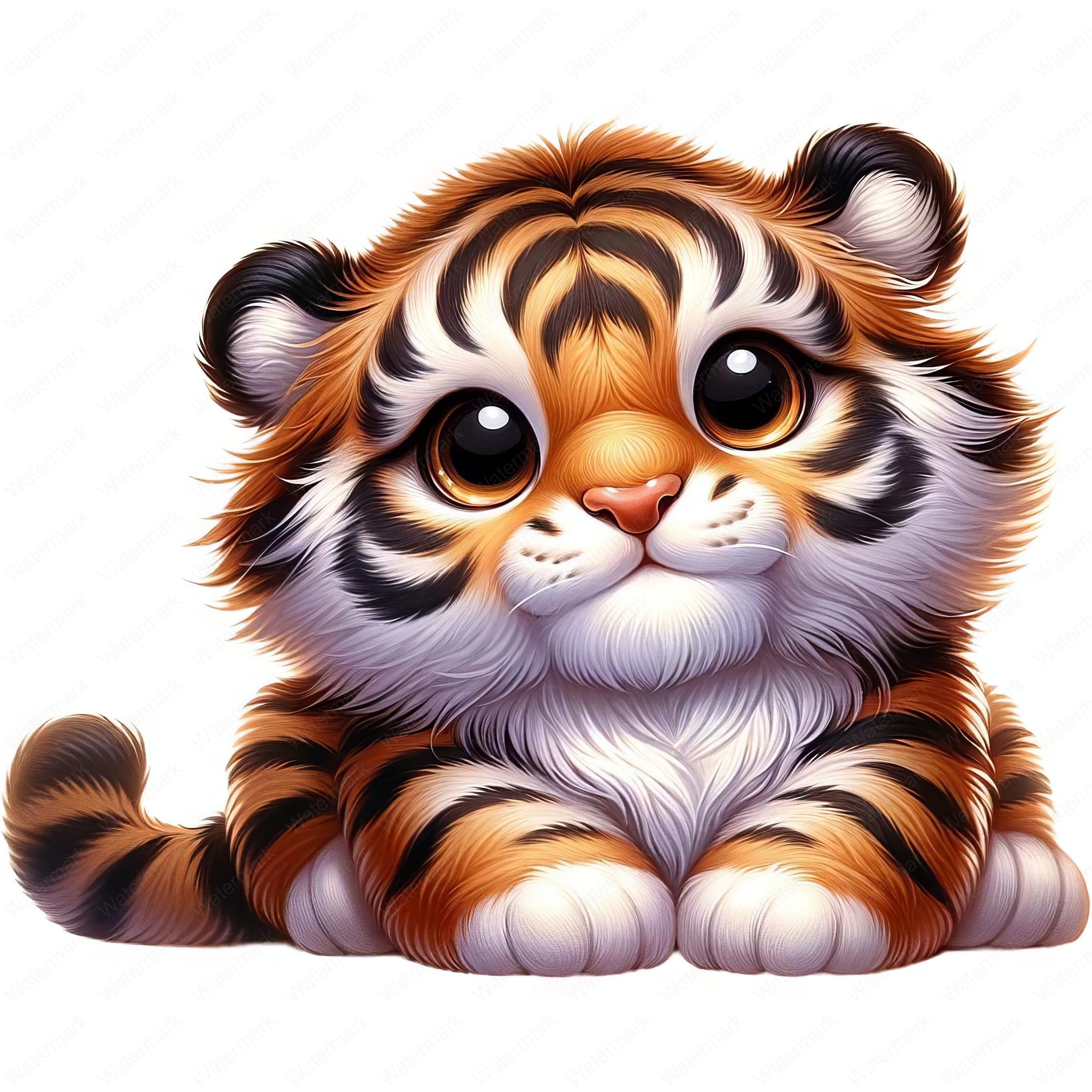Cute Tiger Clipart Bundle | Adorable Animal Art (commercial Use ...