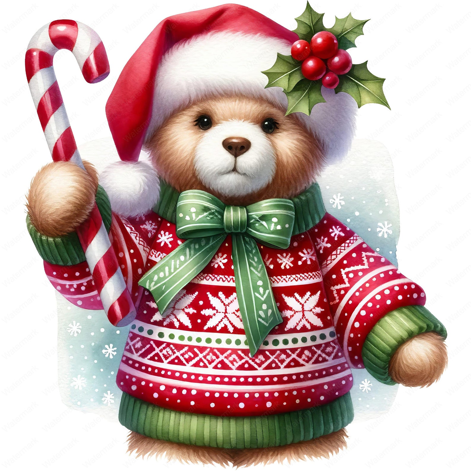 Teddy Bear Clipart Adorable Christmas Teddy Bear Clipart Bundle 10 High ...