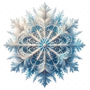 Snowflake Clipart | Whimsical Snowflake Clipart Bundle | 10 High ...