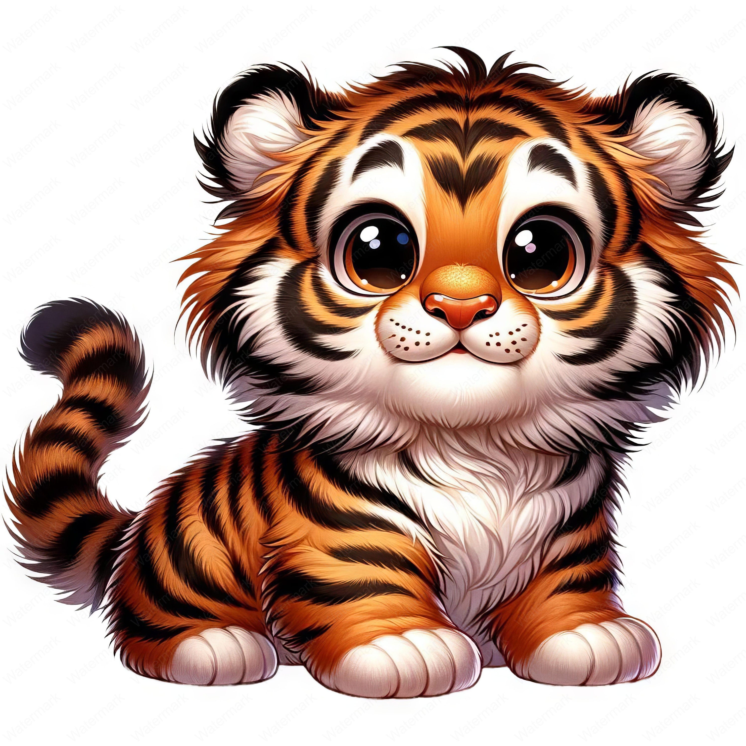 Cute Tiger Clipart Bundle | Adorable Animal Art (commercial Use ...