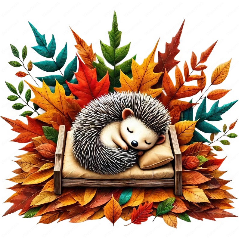 Autumn Hedgehog Clipart Bundle | Fall Woodland Animal Art (digital ...
