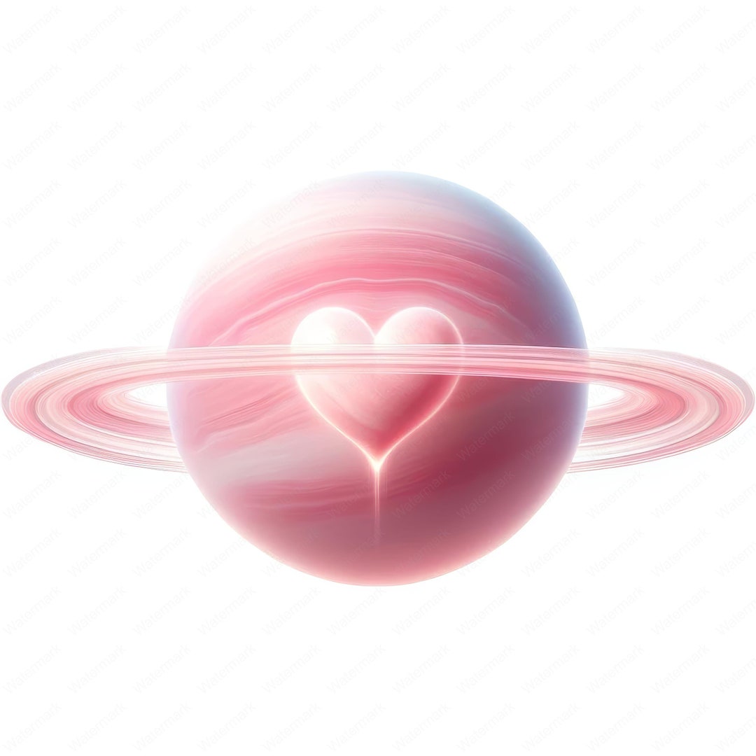 Pink Heart Planet Clipart | Outer Space Themed Clipart Bundle | 10 High ...