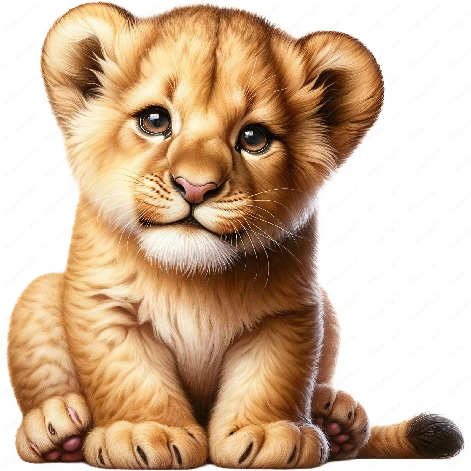 Lion Cub Clipart Cute Lion Cub Clipart Bundle 10 High-quality Designs ...