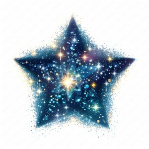 Sparkling Star Clipart Shimmering Sparkling Star Clipart Bundle 10 High ...