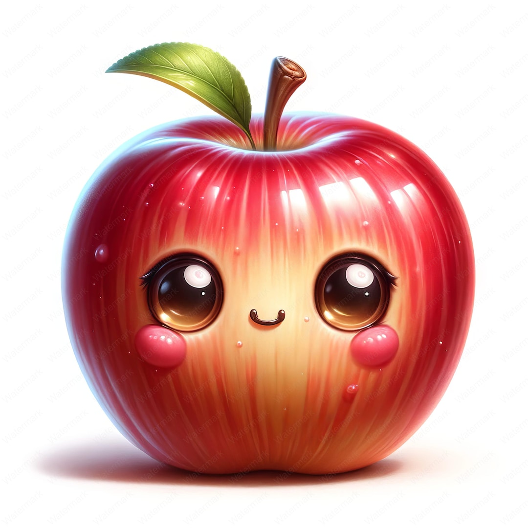 Cute Apple Clipart Adorable Cute Apple Clipart Bundle 10 High Quality Images Fruit Theme Art