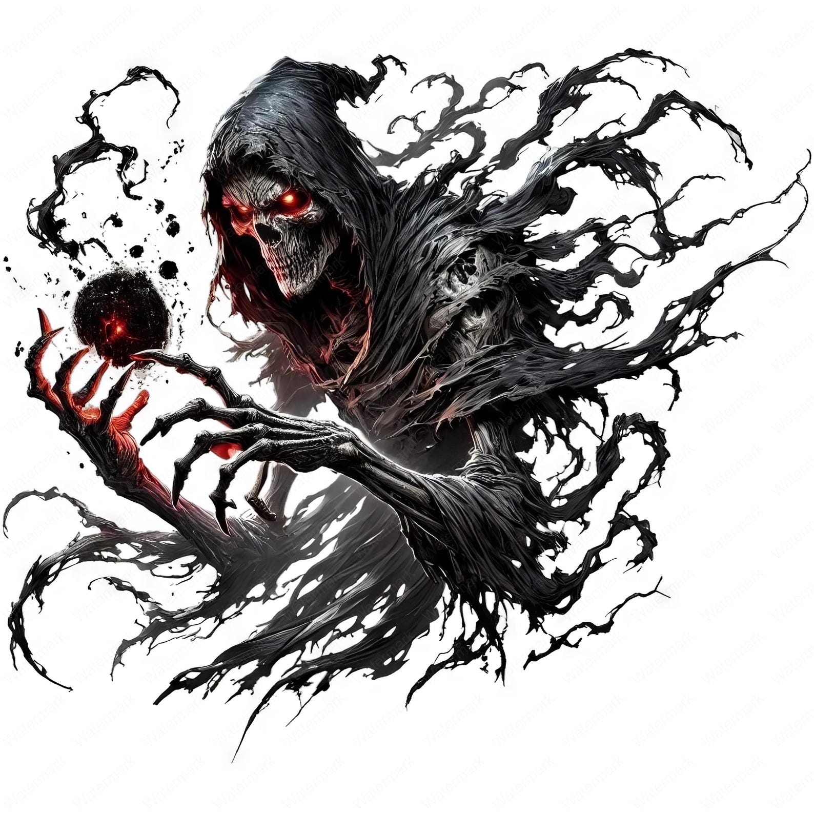 Dark Fantasy Lich Clipart Bundle: Gothic Art Designs (digital Download ...