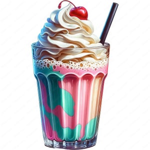 Milkshake Clipart | Delicious Milkshake Clipart Bundle | 10 High ...