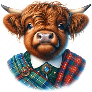 Cute Highland Cow Clipart | Adorable Highland Cow Clipart Bundle | 10 ...