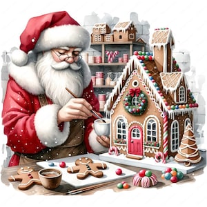 Santa Claus Clipart Bundle | Christmas Digital Prints (PDF) - Etsy