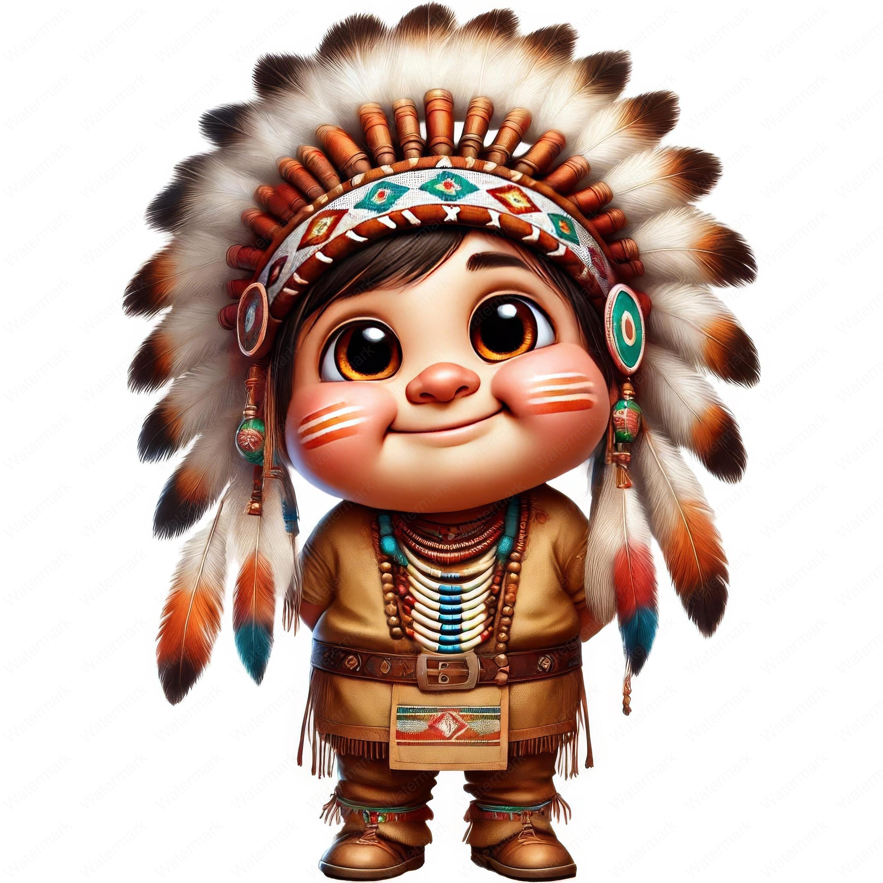 Adorable Native American Clipart Bundle: Tribal Art Designs (digital ...