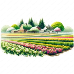 Spring Farm Clipart | Lively Spring Farm Clipart Bundle | 10 High ...