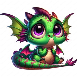 Grumpy Dragon Clipart Bundle: Fantasy Art Printables (digital Download ...