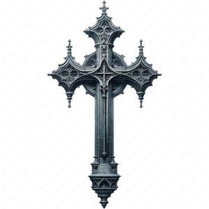 Intricate Gothic Cross Clipart: Medieval Art Designs (digital Download ...