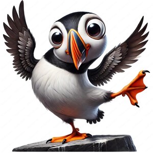 Puffin Joy Clipart | Playful Puffin Clipart Bundle | 10 High-quality ...