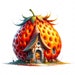 Strawberry House Clipart Charming Strawberry House Clipart Bundle 10 ...