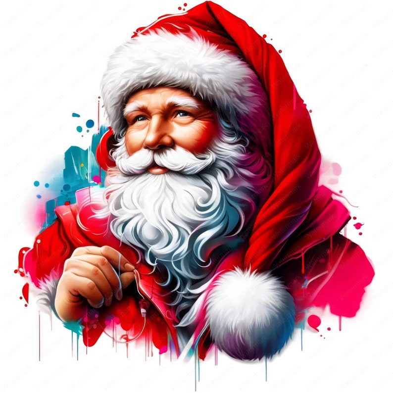 Urban Santa Graffiti Clipart | Street Art Designs (digital Download) - Etsy