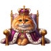 Cute Cat King Clipart Funny Cat King Clipart Bundle 10 High-quality ...