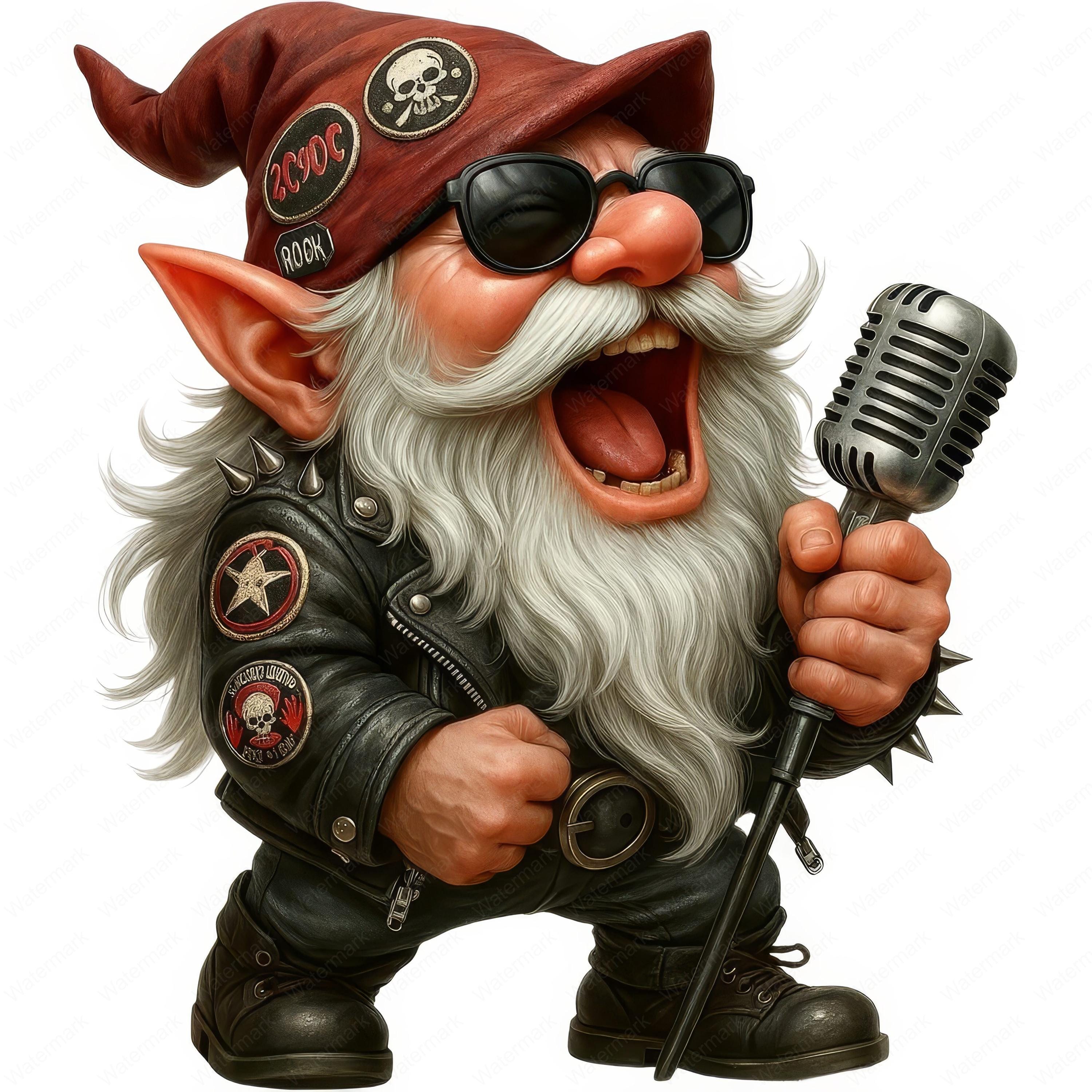 Rock Gnome Singer Clipart: Sublimation Designs (PNG, JPG, Digital ...