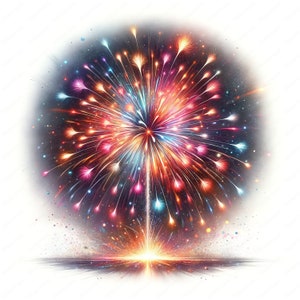 Fireworks Clipart Sparkling Fireworks Clipart Bundle 10 High-quality ...