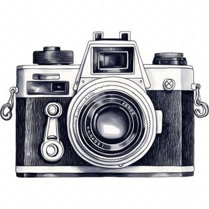 Vintage Camera Clipart | High-quality JPG & PNG Designs (digital ...