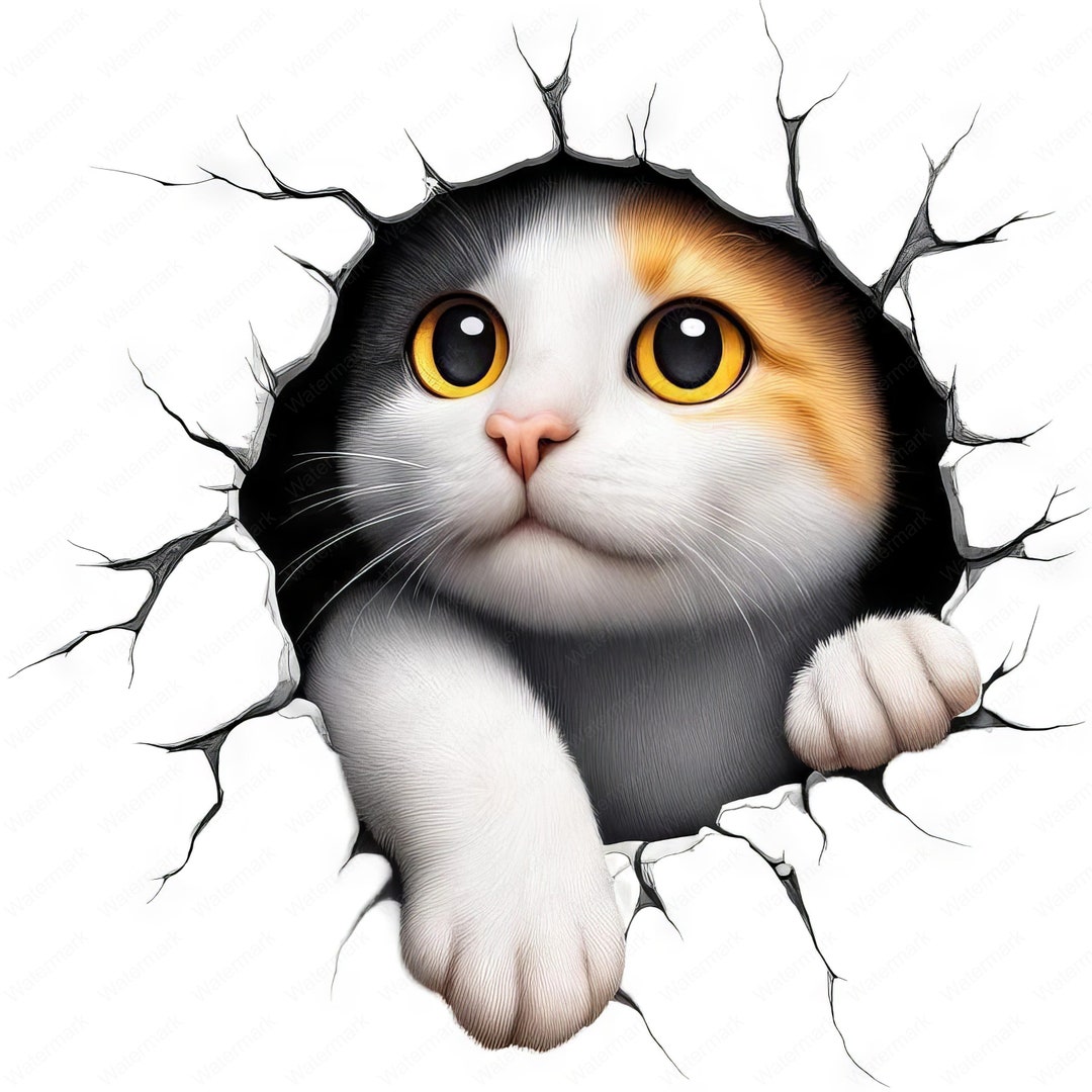 Funny Cat Clipart Bundle: Quirky Pet Art, Commercial Use (digital ...