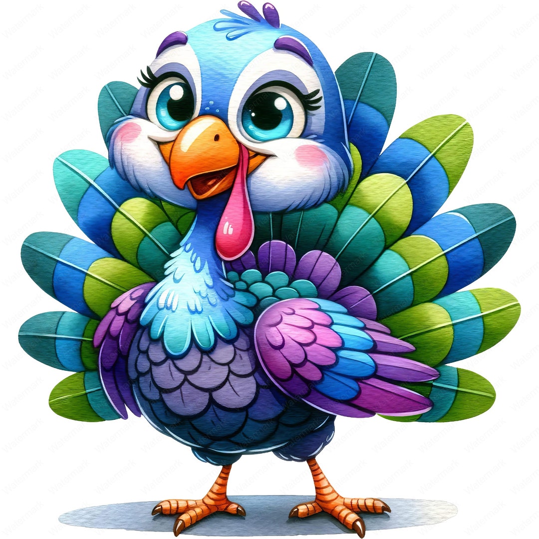 Cute Turkey Clipart Bundle | Thanksgiving Designs (digital Download) - Etsy