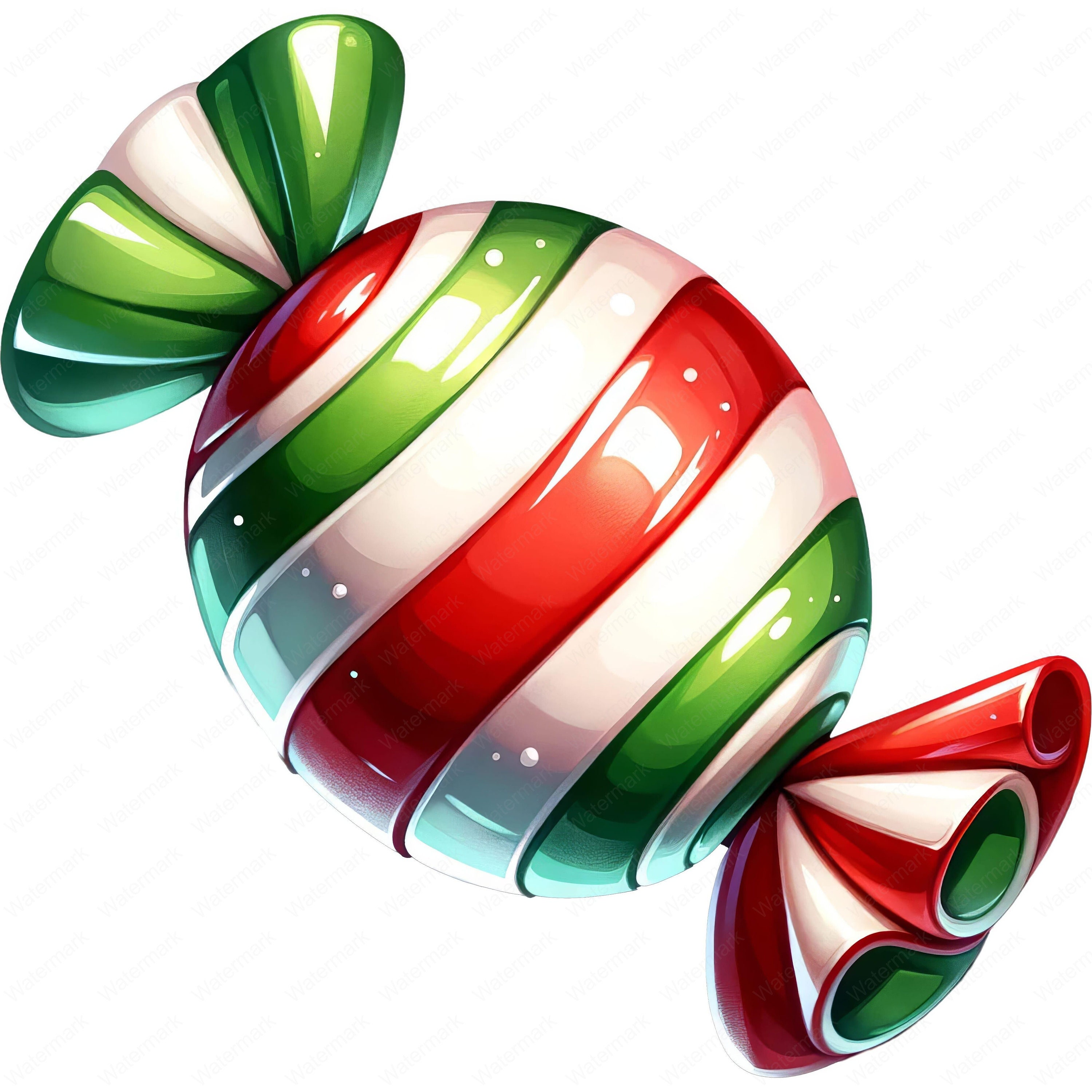 Christmas Candy Clipart: Colorful Sweet Treats Art (digital Download ...