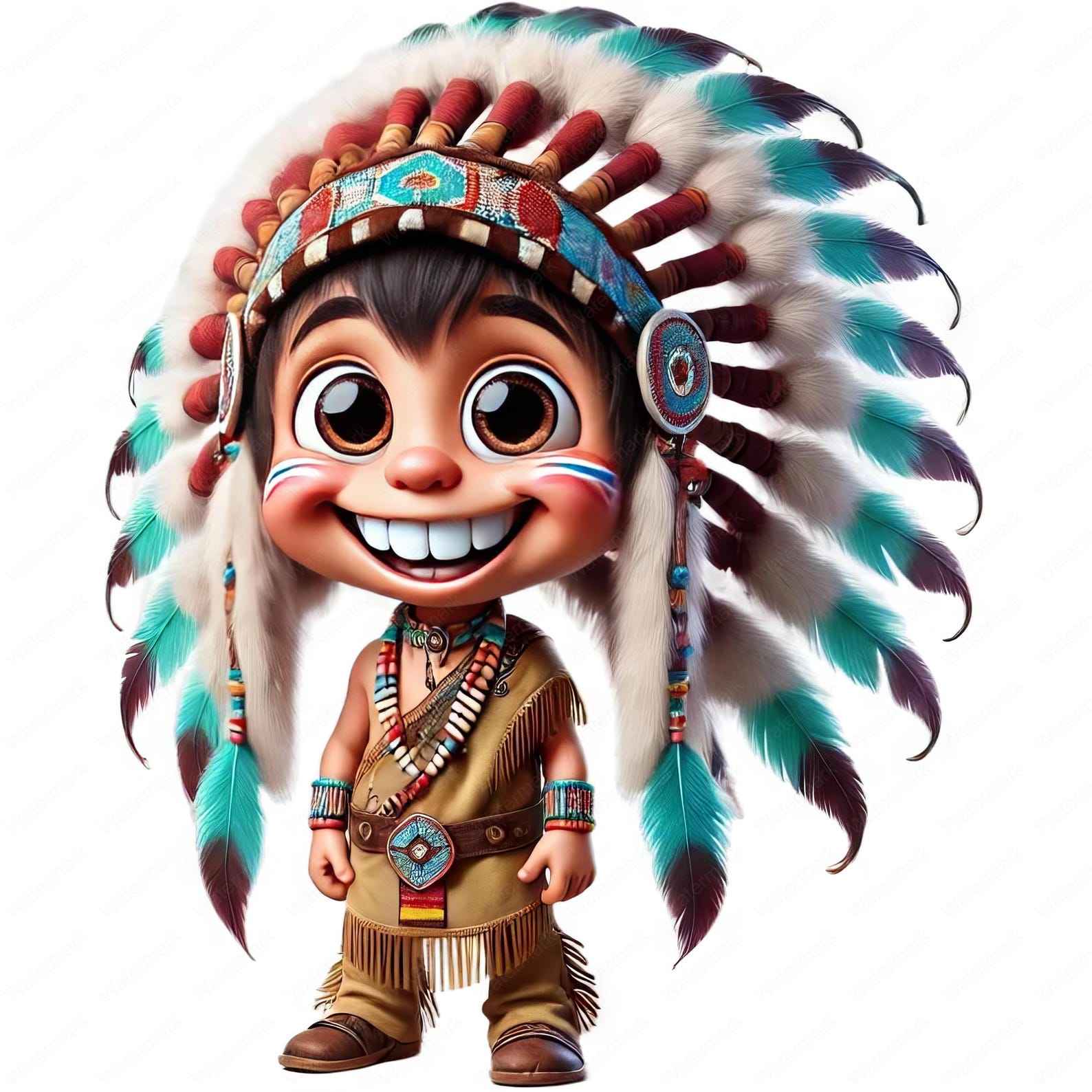 Adorable Native American Clipart Bundle: Tribal Art Designs (digital ...