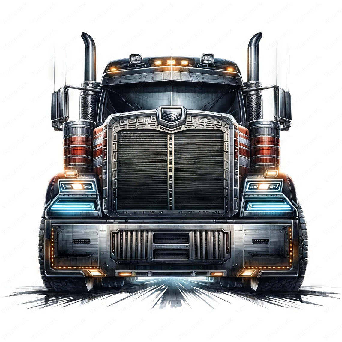 Truck Clipart Bundle: Transportation Art, Commercial Use (digital ...