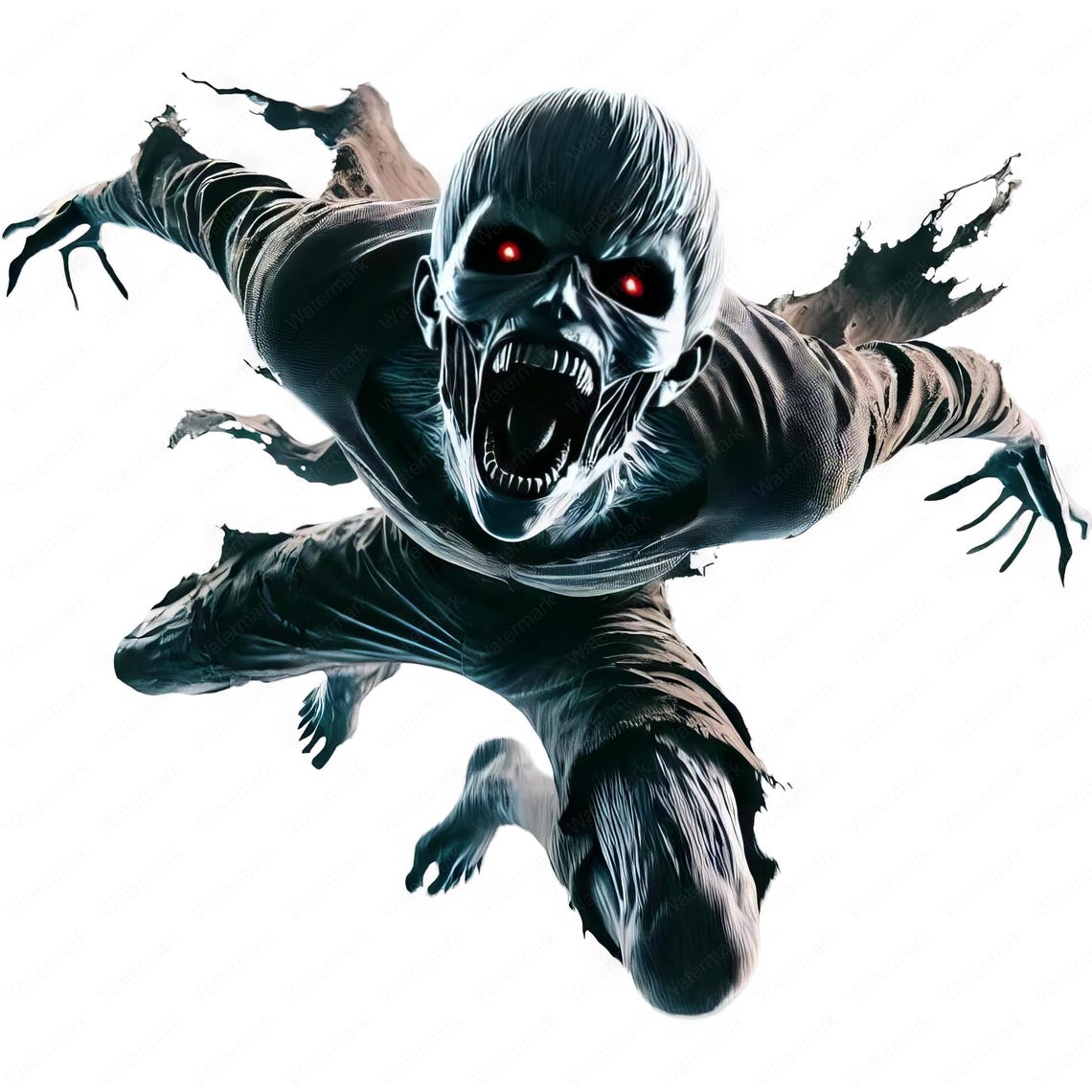 Terrifying Ghoul Clipart Bundle: Undead Horror Art (digital Download ...