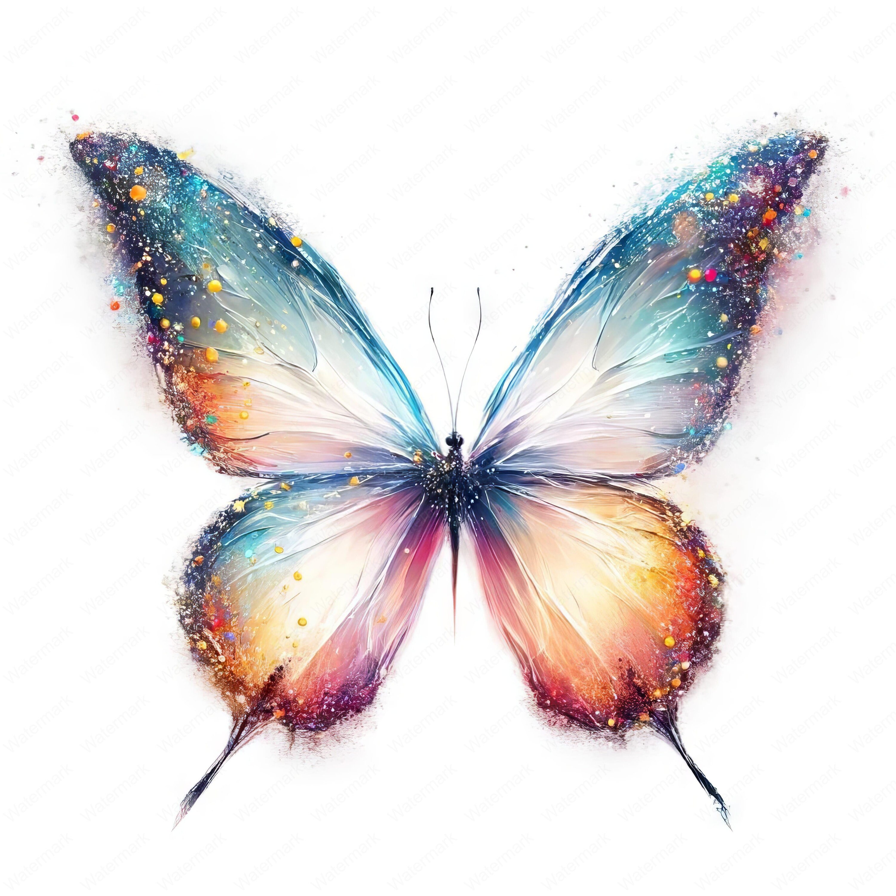 Vivid Butterfly Clipart Bundle | Shimmering Art, Printables (digital ...